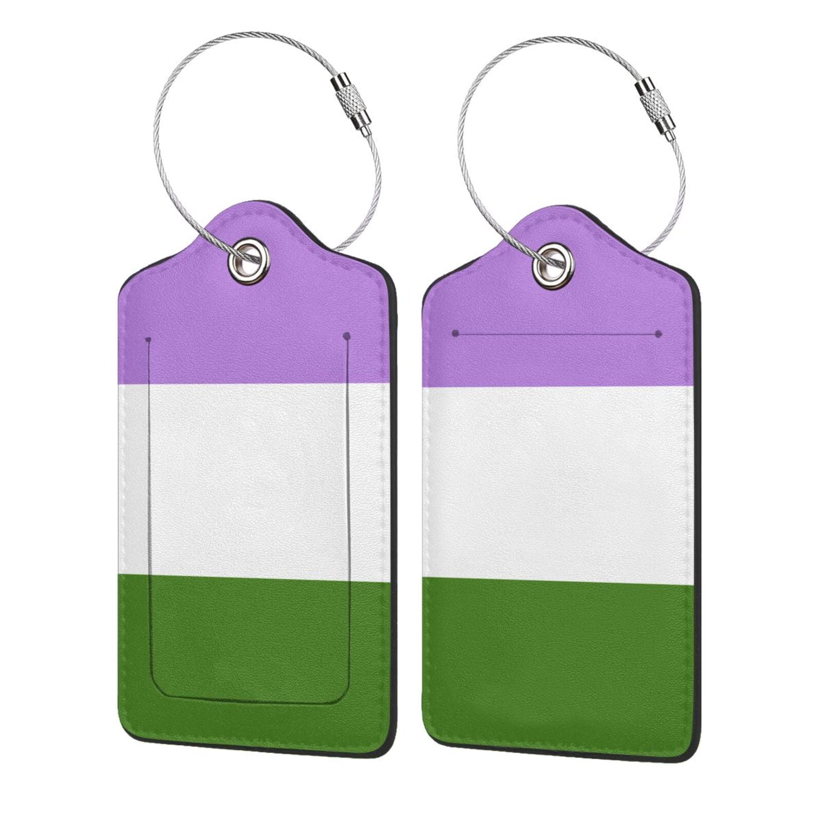 Genderqueer Pride Flag Luggage Tags for Suitcase Tags Identifiers with ...