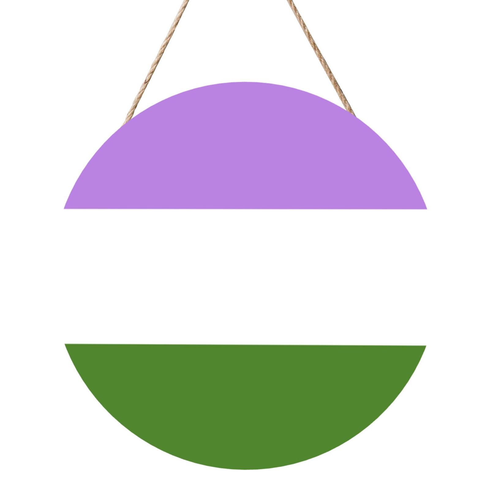 Genderqueer Pride Flag Wooden Hanging Sign Ornament Welcome Sign For ...