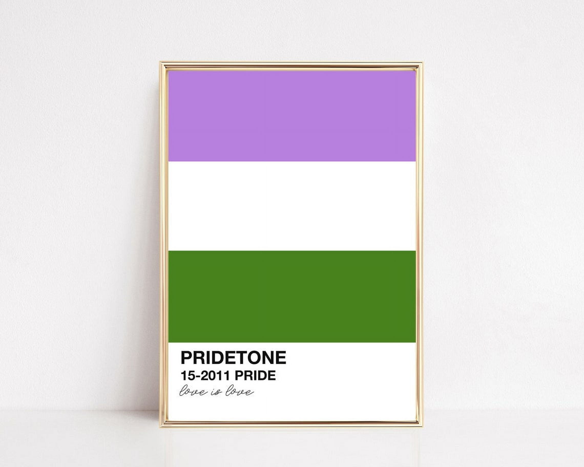 Genderqueer Pride Print Gay Pride Decor Genderqueer Pride Lgbtq Poster ...
