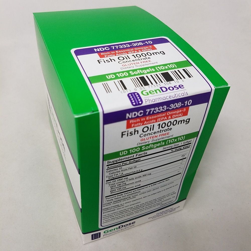 Gendose Fish Oil Softgels, 1000mg, 100ct - Walmart.com