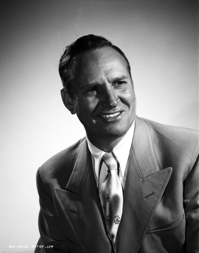 Gene Autry smiling in Suit with Gray Background Photo Print (24 x 30 ...