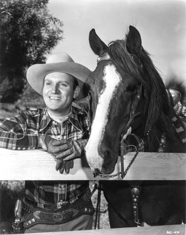 Gene Autry with a cowboy hat and horse Photo Print (24 x 30) - Walmart.com
