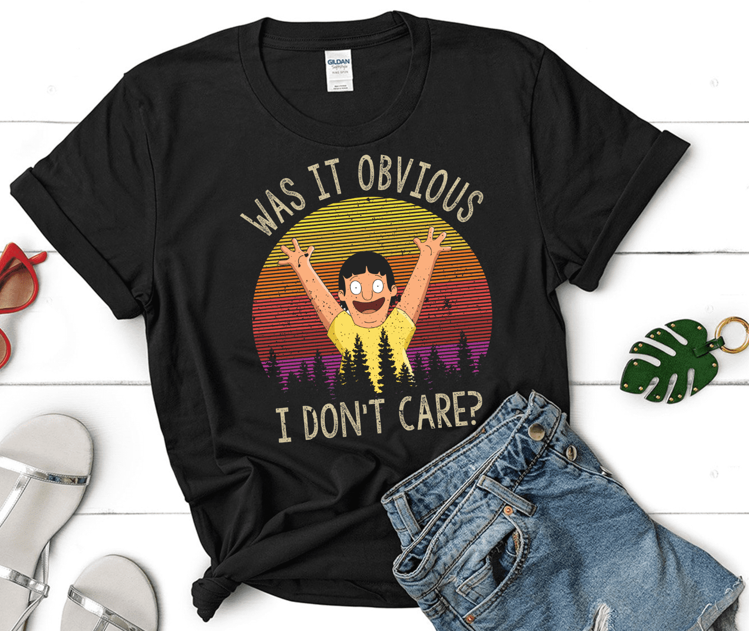 Gene Belcher "Is It Obvious I Don't Care?" Vintage Tee, Bob's Burgers ...