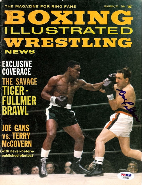 Gene Fullmer Autographed Boxing Illustrated Magazine Cover PSA/DNA # ...