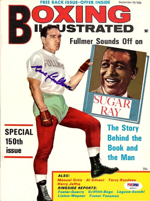 Gene Fullmer Autographed Boxing Illustrated Magazine Cover PSA/DNA # ...