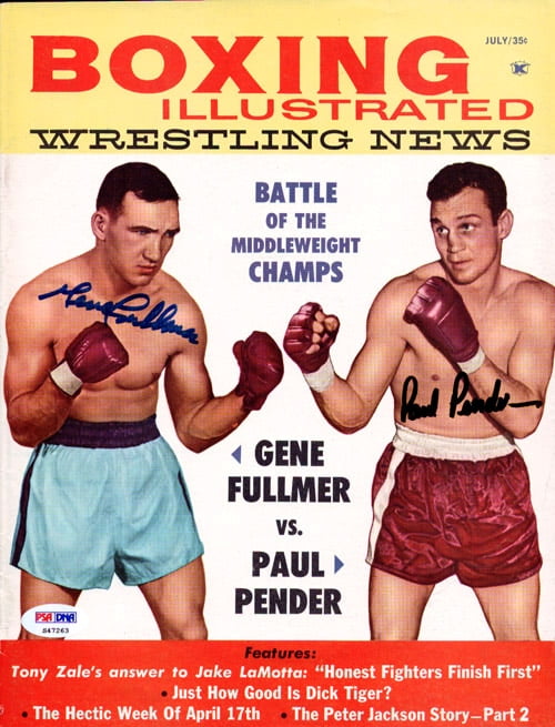 Gene Fullmer & Paul Pender Autographed Boxing Illustrated Magazine ...