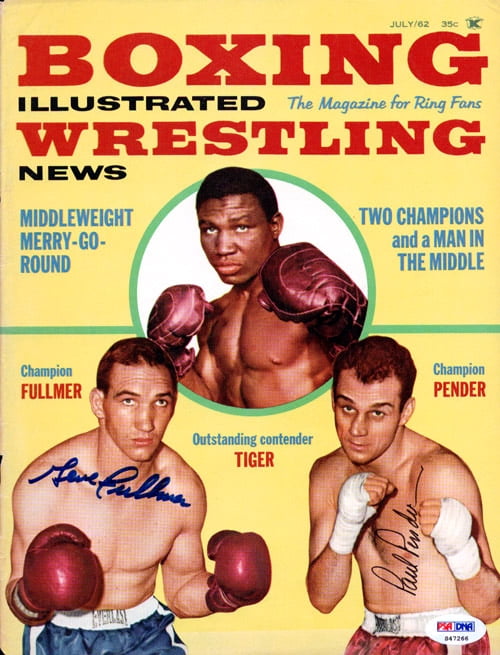Gene Fullmer & Paul Pender Autographed Boxing Illustrated Magazine ...