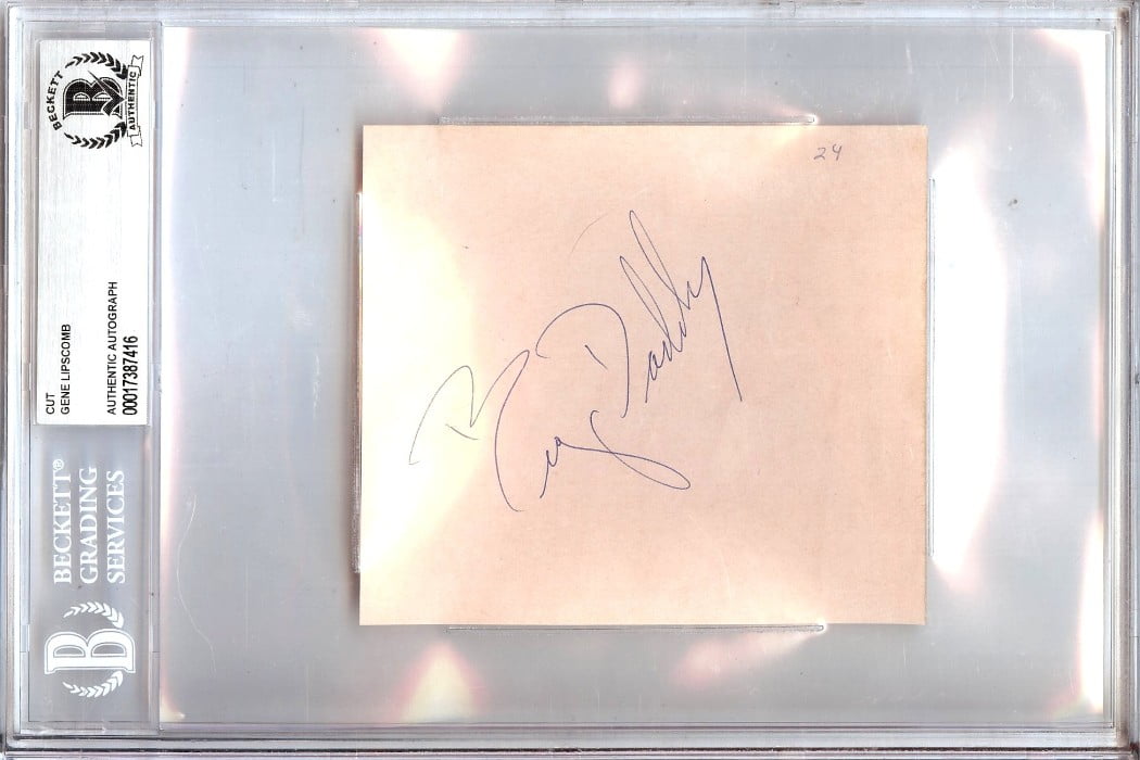 Gene Lipscomb Signed Autographed Cut Signature Rams Colts Steelers BAS ...
