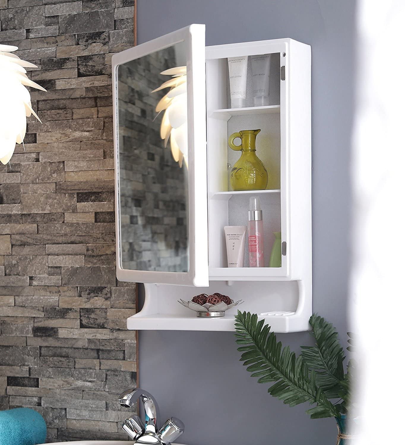 Gene M Morris Plastic New Look Bathroom Cabinet With Mirror Plastic Cabinet Mirror Cabinet For ...