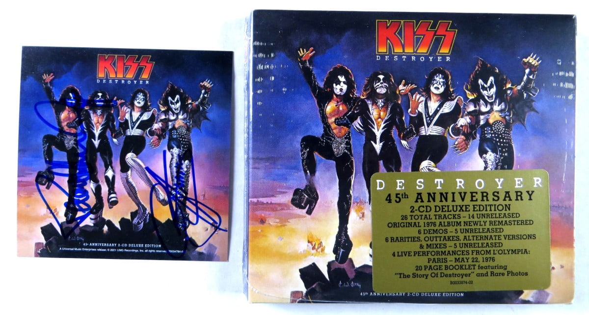 Gene Simmons Paul Stanley Dual Autographed CD Insert KISS Destroyer JSA AB55197 - Walmart.com