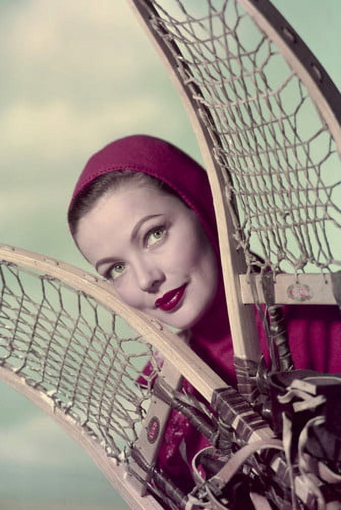 Gene Tierney vintage color studio pose 24x36 Poster - Walmart.com