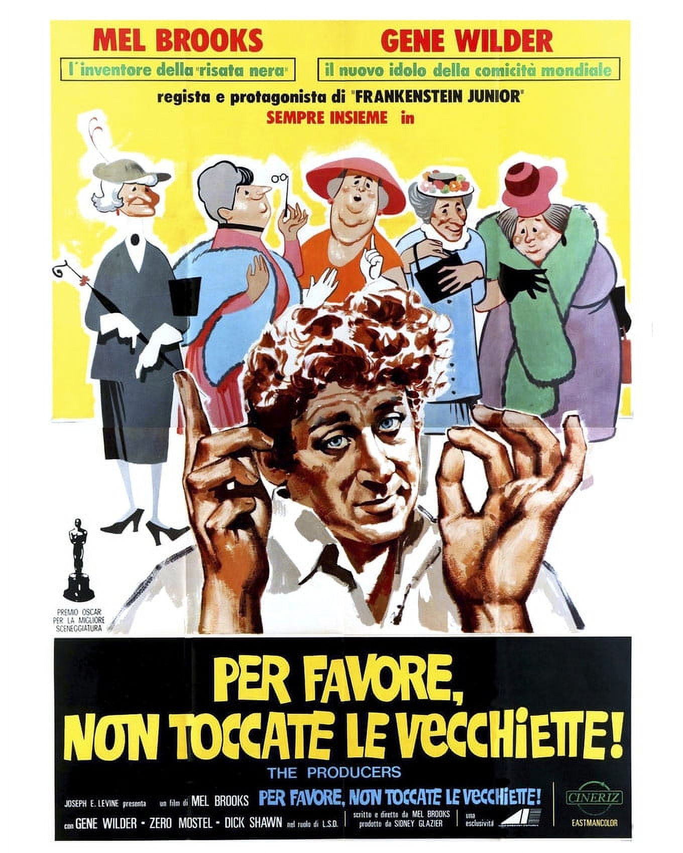 Gene Wilder And Zero Mostel And Mel Brooks In The Producers Artwork ...