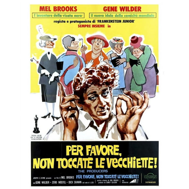 Gene Wilder And Zero Mostel And Mel Brooks In The Producers Artwork ...