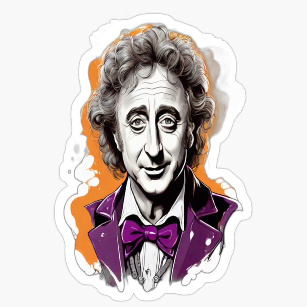 Gene Wilder Sticker Phone Decal Water Bottle Stickers Car Decals ...