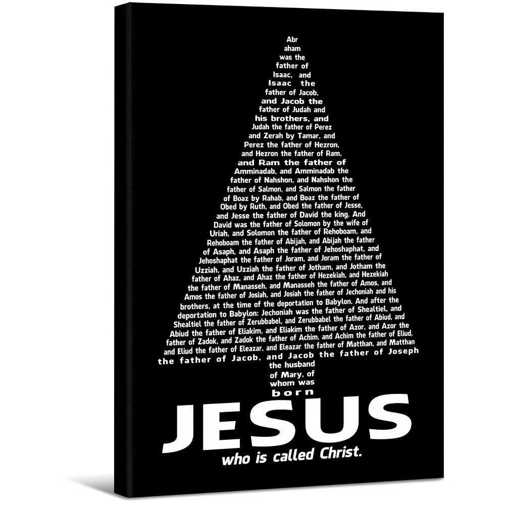 Genealogy Of Jesus Tracing Back To Abraham Large Wooden Framed Wall Art ...