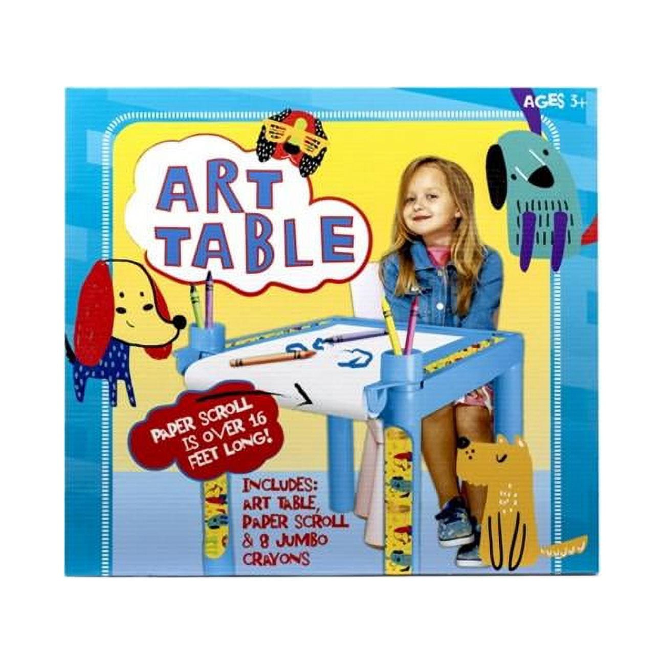 Gener8 Plastic 12 Piece Art Drawing Table with Roll Paper - for Ages 3 ...