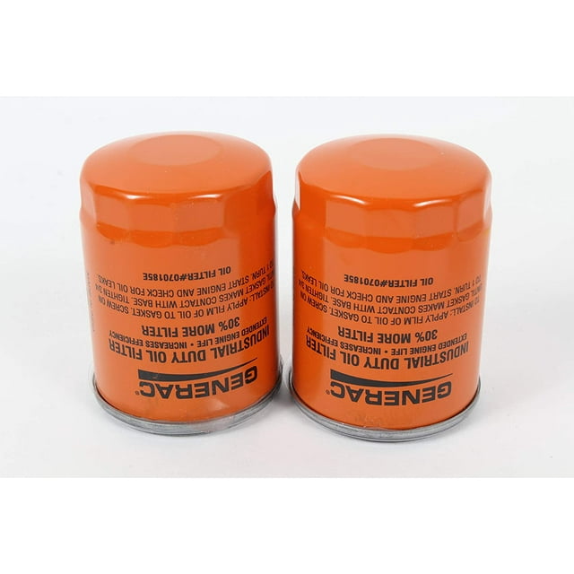Generac Genuine 2-Pack Oil Filter for Generators, Fits 070185E 70185 ...