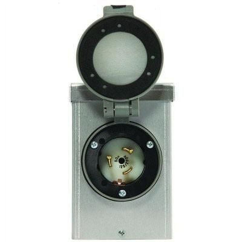 Generac 6347 Aluminum Enclosure Power Inlet Box With Flip Lid 125/250 ...