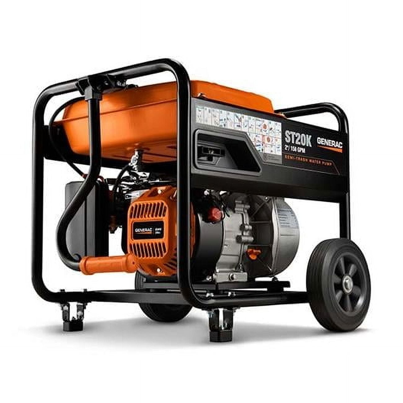 Generac 6822 2-In. Semi-Trash Water Pump, 158 GPM, 208cc Engine, ST20K ...