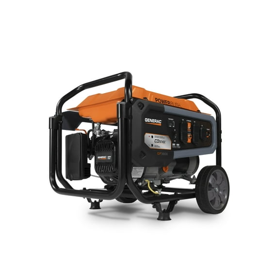 Generac GP3600 Portable Generator, 3600-Watt, Gas Powered, COSense, OHV ...