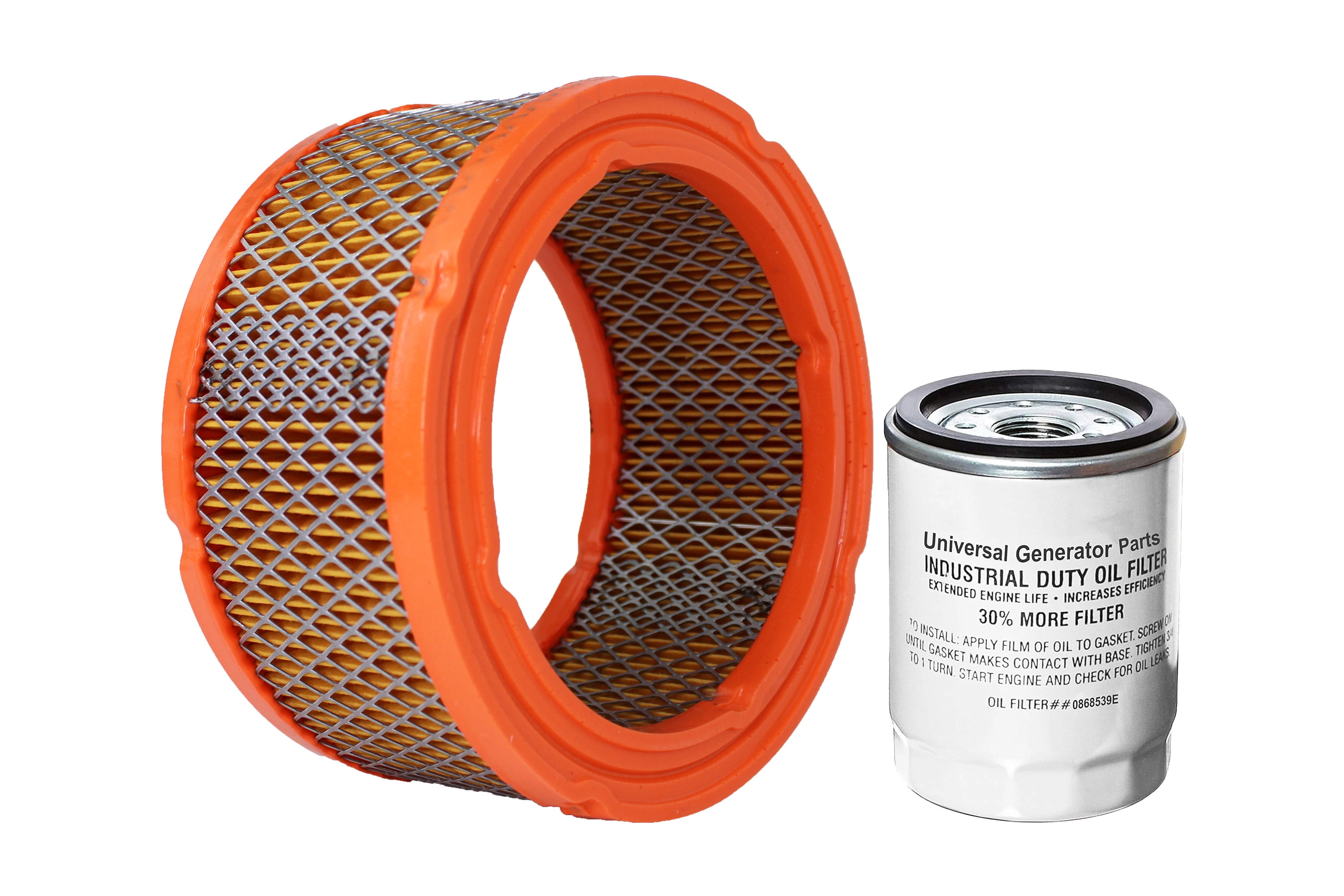 Generac Air Filter 0C8127 and Universal Generator Parts Replacement Oil ...