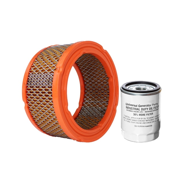 Generac Air Filter 0C8127 and Universal Generator Parts Replacement Oil ...