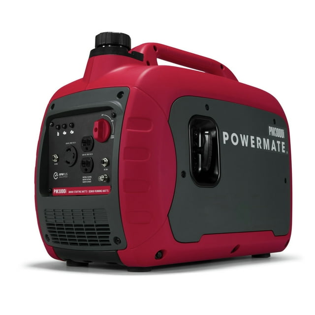 Powermate 2300W Push Button Start Inverter Generator, Automatic Voltage ...