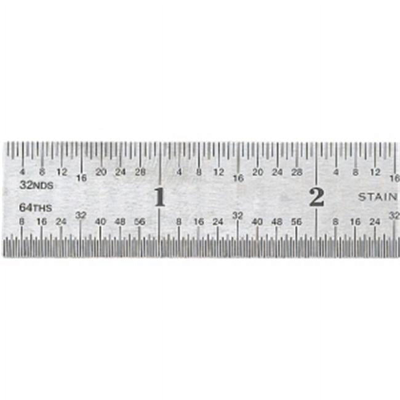 General 1506 6 in. Vocational Stainless Steel Ruler, Metallic - Walmart.com