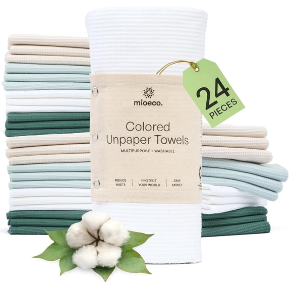 General 24 Pack Multicolored Reusable Paper Towels - Nature Friendly ...