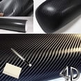 General 4D Black Carbon Fiber Vinyl Wrap Sticker Air Release Free Anti ...