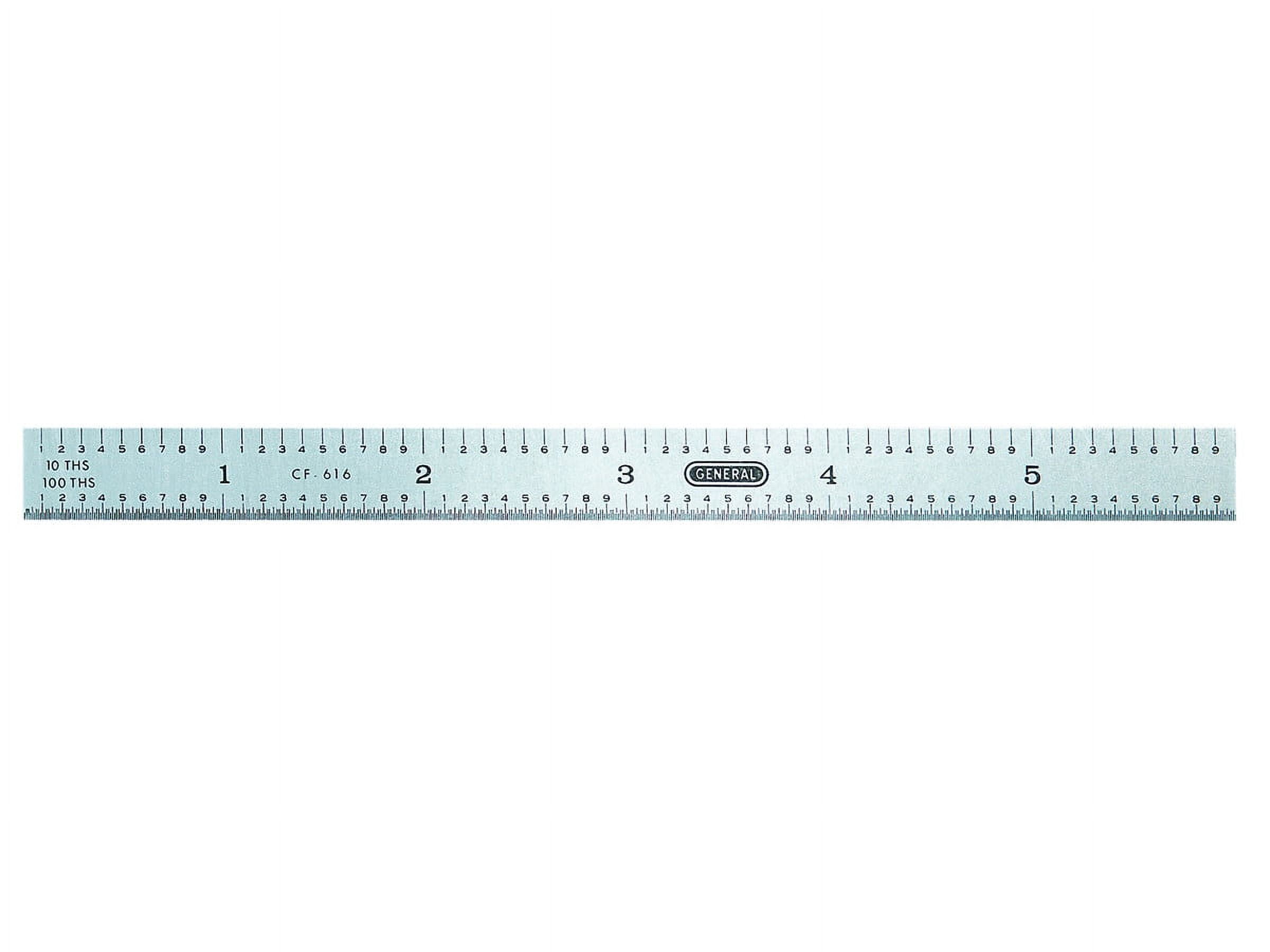 General Tools 6 Inch Precision Flexible Steel Ruler With 5R Graduations ...