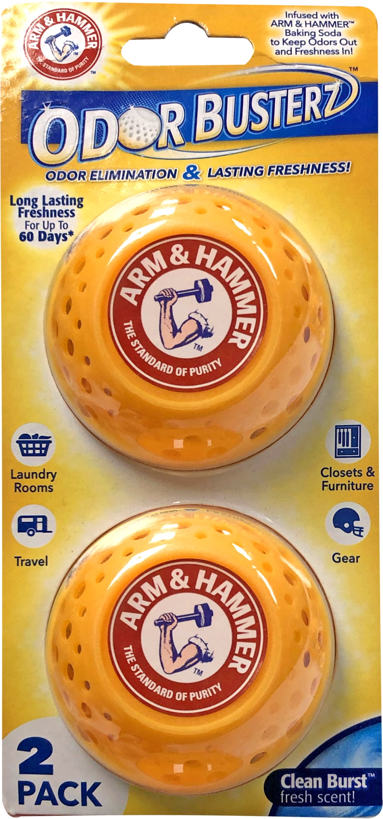 General Arm & Hammer 2pk Odor Busterz Air Freshener Deodorizer for Odor ...