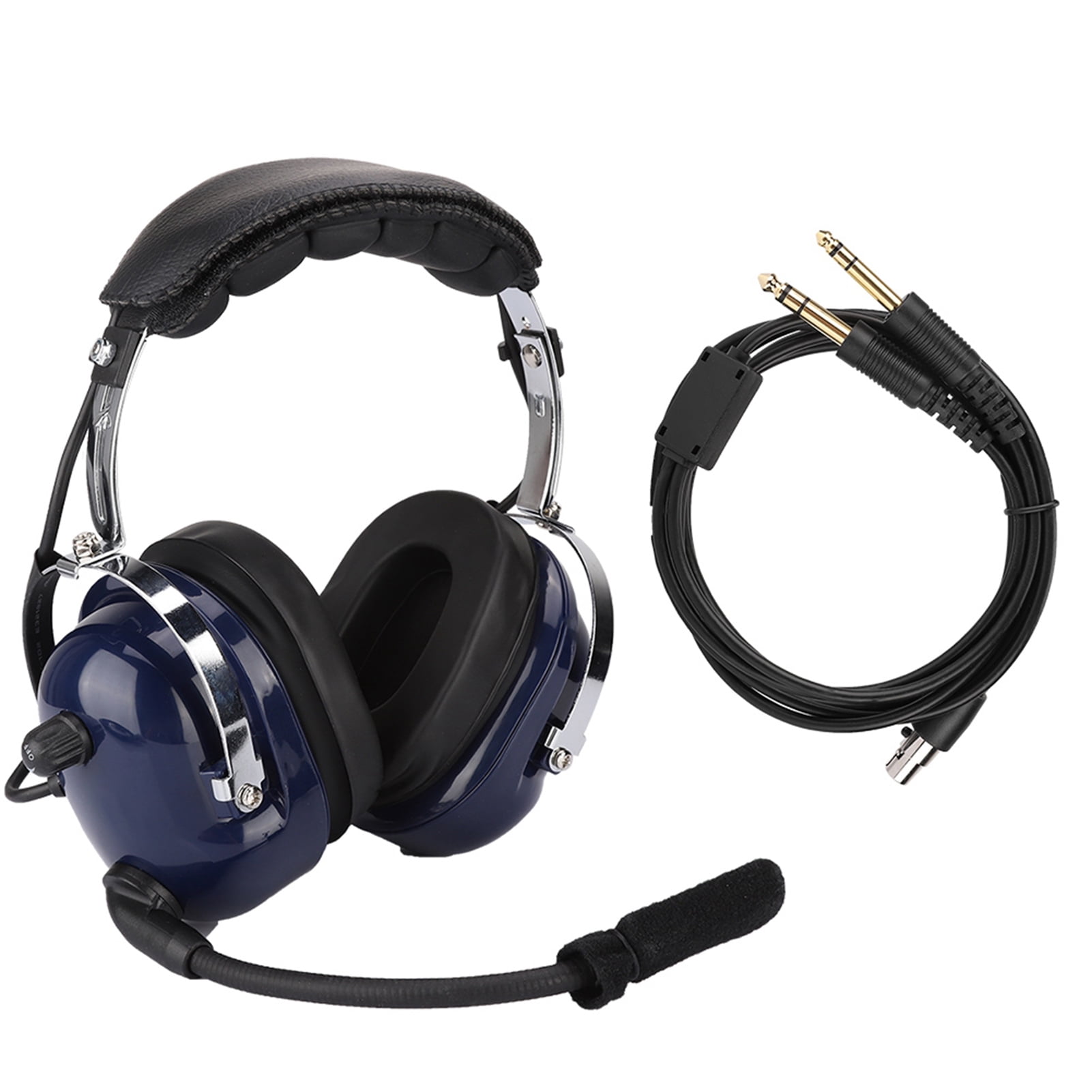 General Aviation Headset, Dual Plug Pilot Headphone, 3.5mm Noise ...