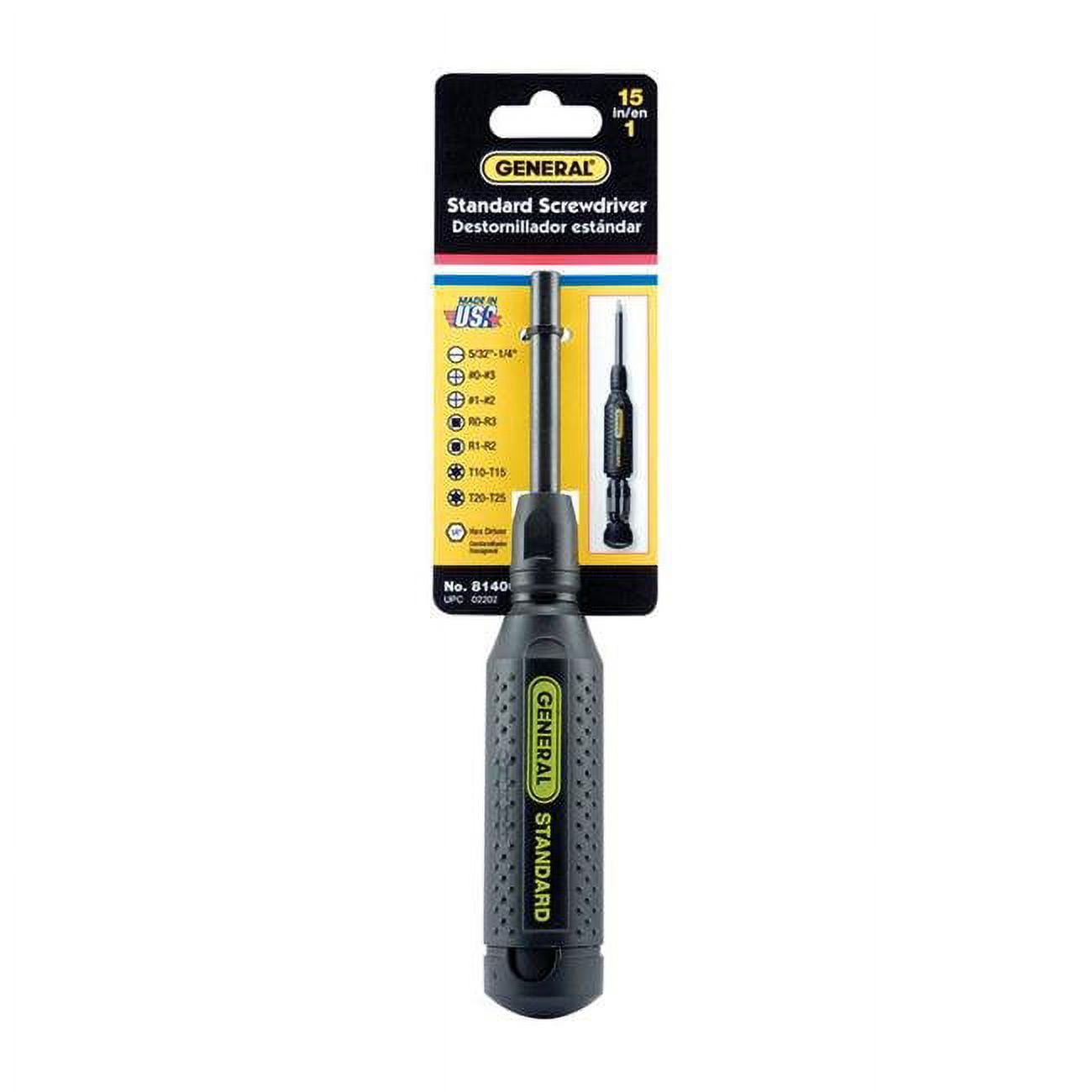 General Black Screwdriver Set, 8 Piece - Walmart.com