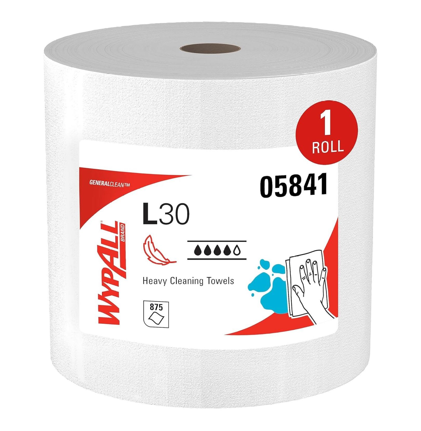 General Clean L30 Heavy Duty Cleaning Wipes, Jumbo Roll - 875 Sheets ...