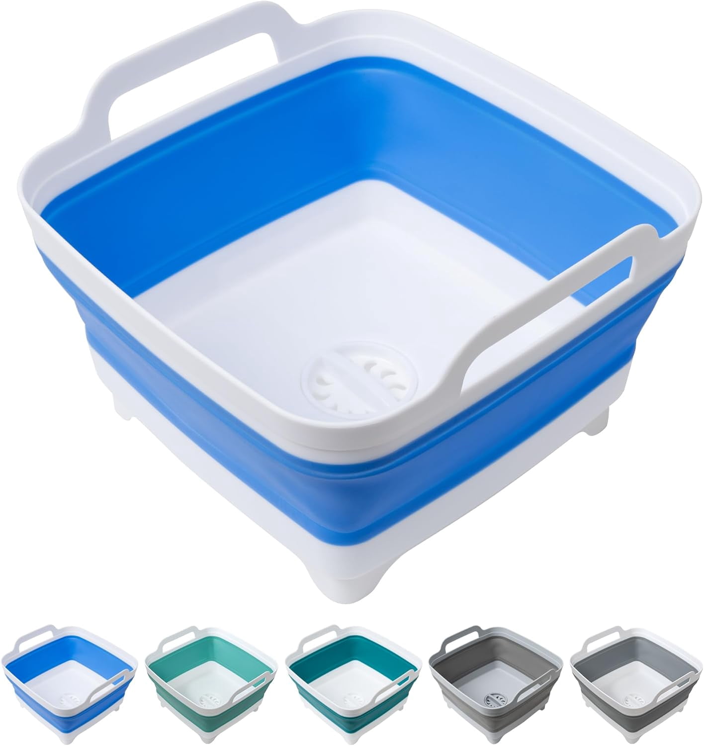 General Dishpan for Washing Dishes, 2.4Gal/9L Wash Basin with Draining ...