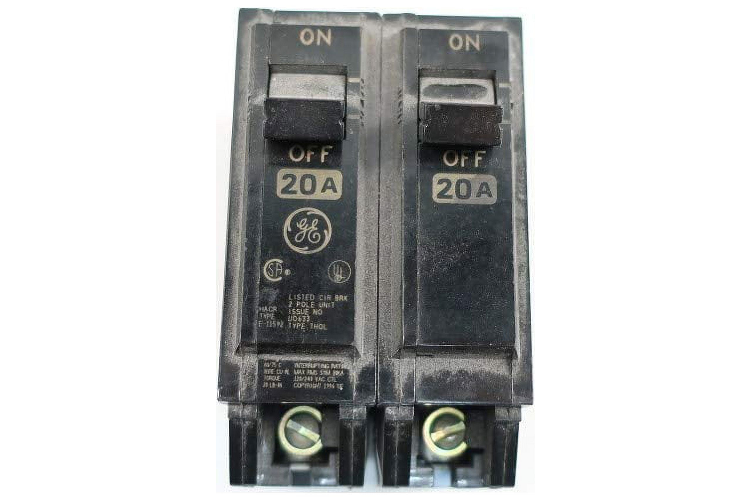 General Electric GE THQL2120 Molded CASE Circuit Breaker 2P 20A 120 ...