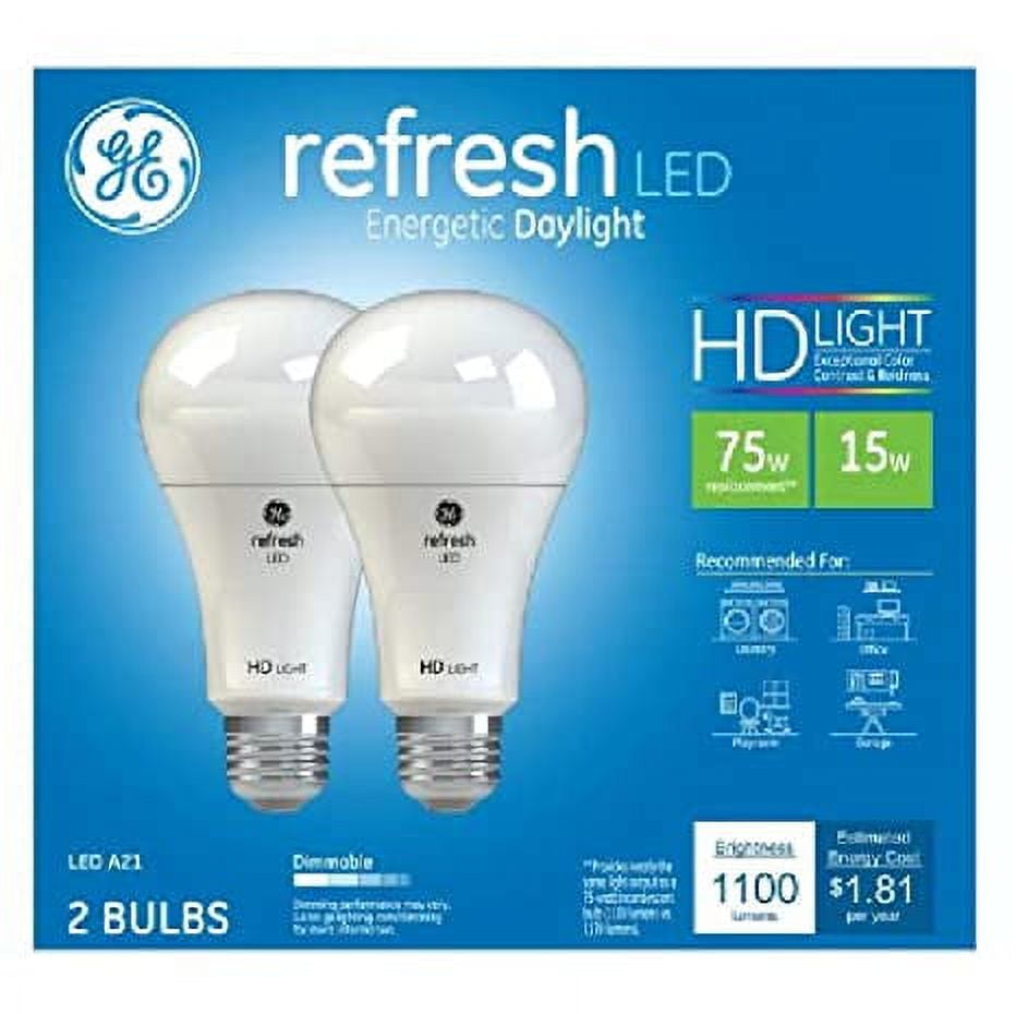 GE 93127636 Refresh HD LED Light Bults, Daylight, 1100 Lumens, 13 Watt ...