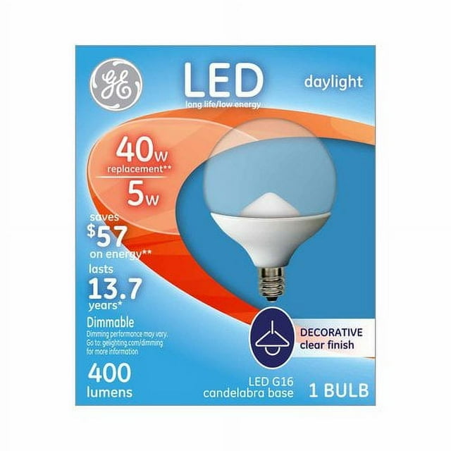 General Electric Ge Let Dayl G16 Sm Base Clear 1pk - Walmart.com