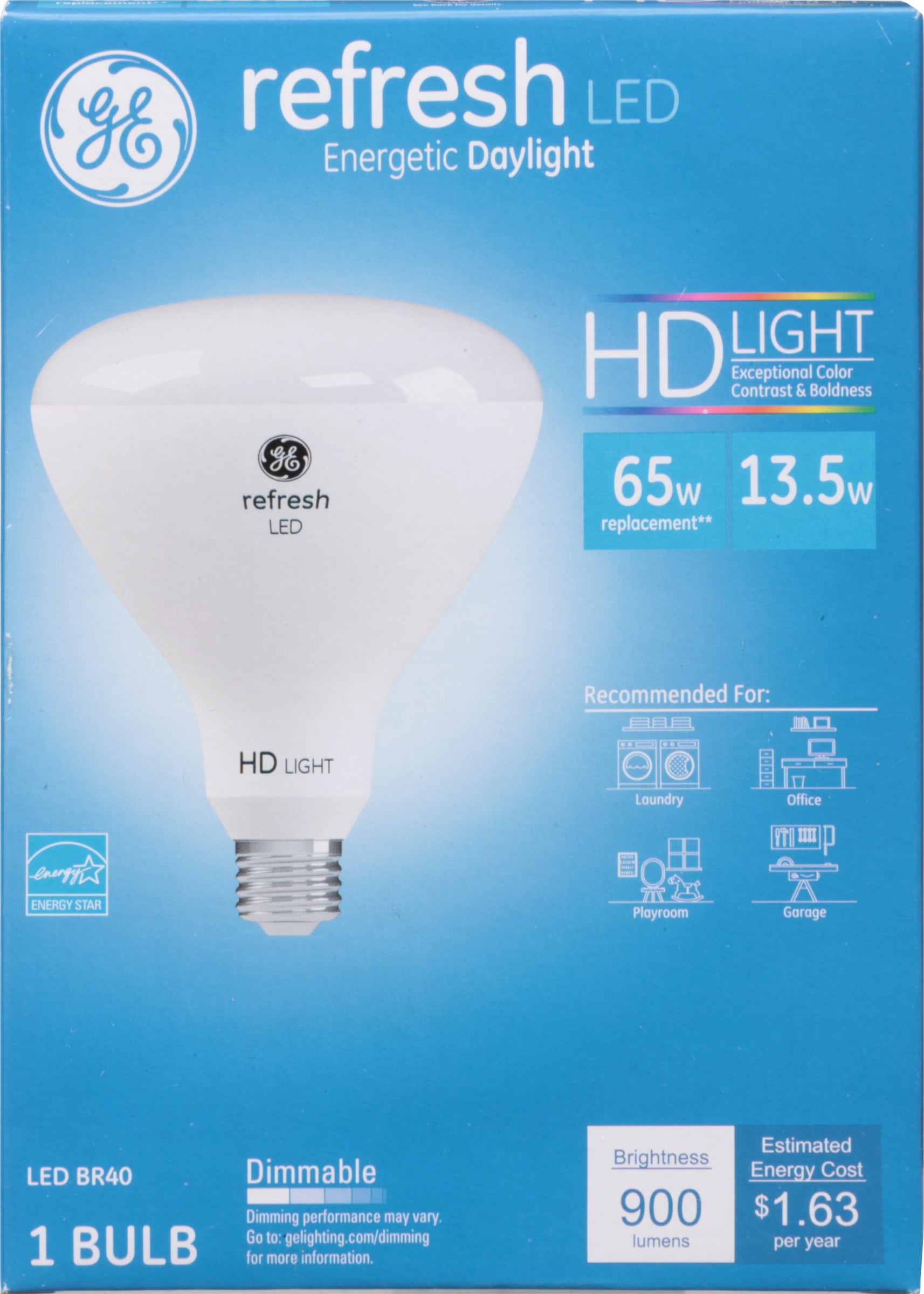 General Electric LED Light Bulb, 85W Equivalent, Daylight, Dimmable ...