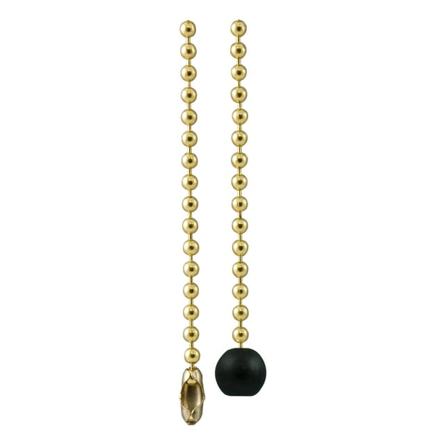 General Electric Pull Chain Extension with Wooden Ball, 3ft, Brass ...