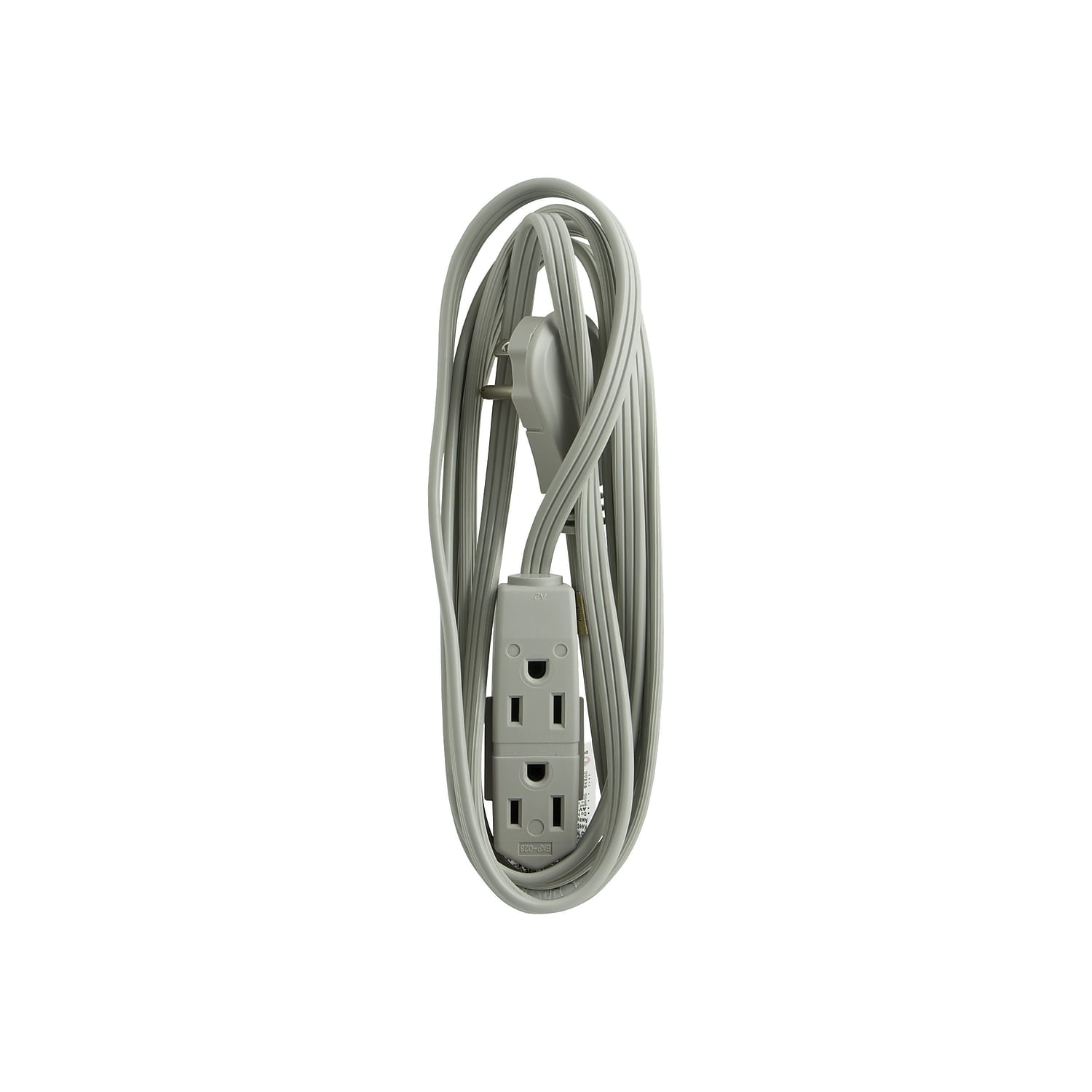 GE, Gray, Indoor Extension Cord, Extra Long 8ft Power Cable, 3 Grounded ...