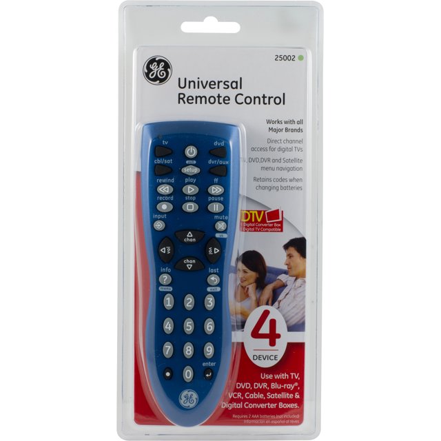 General Electric Universal Remote Control, 4 Device Blue - Walmart.com