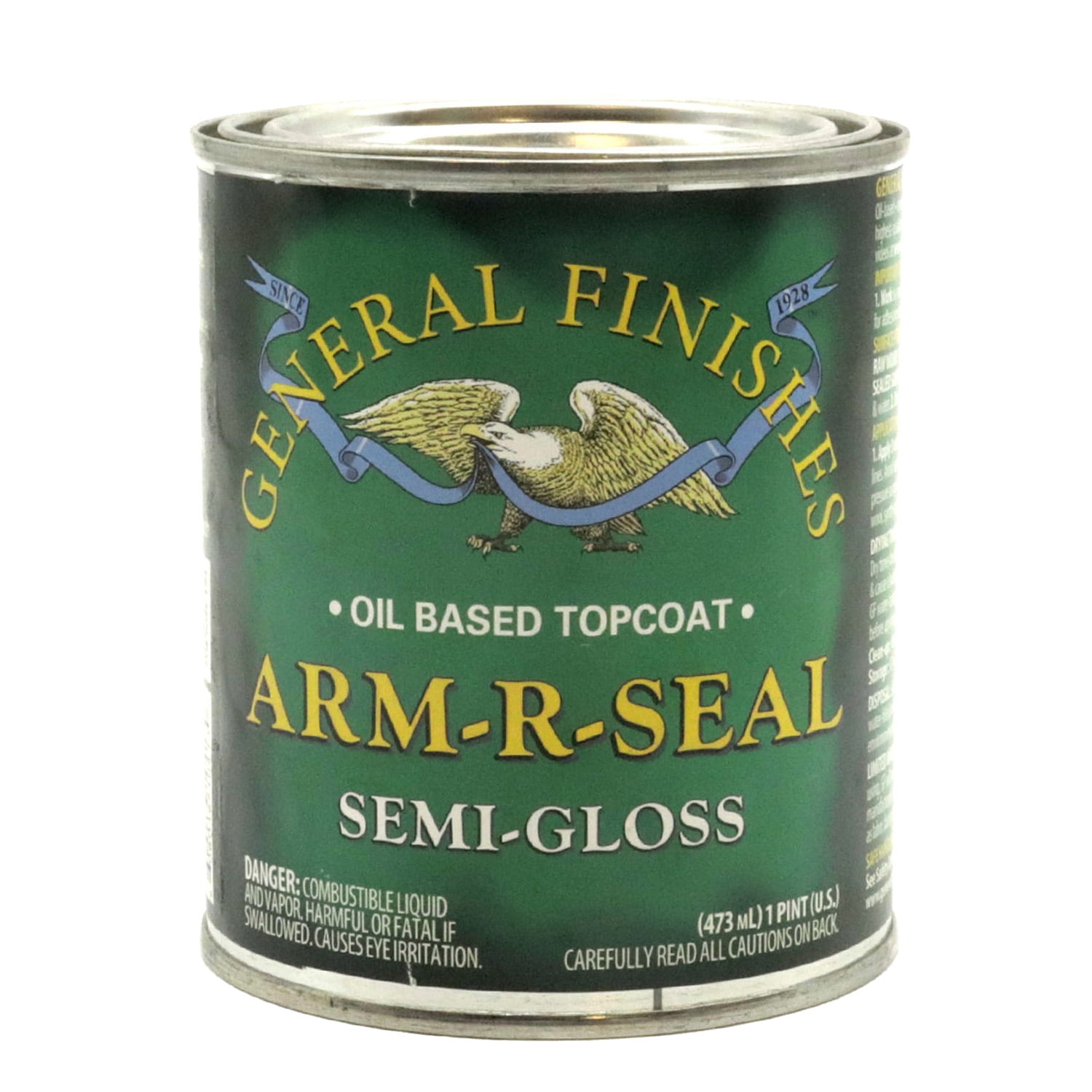 General Finishes Wood Sealer Topcoat, Arm-R-Seal Oil Based, Semi-Gloss ...