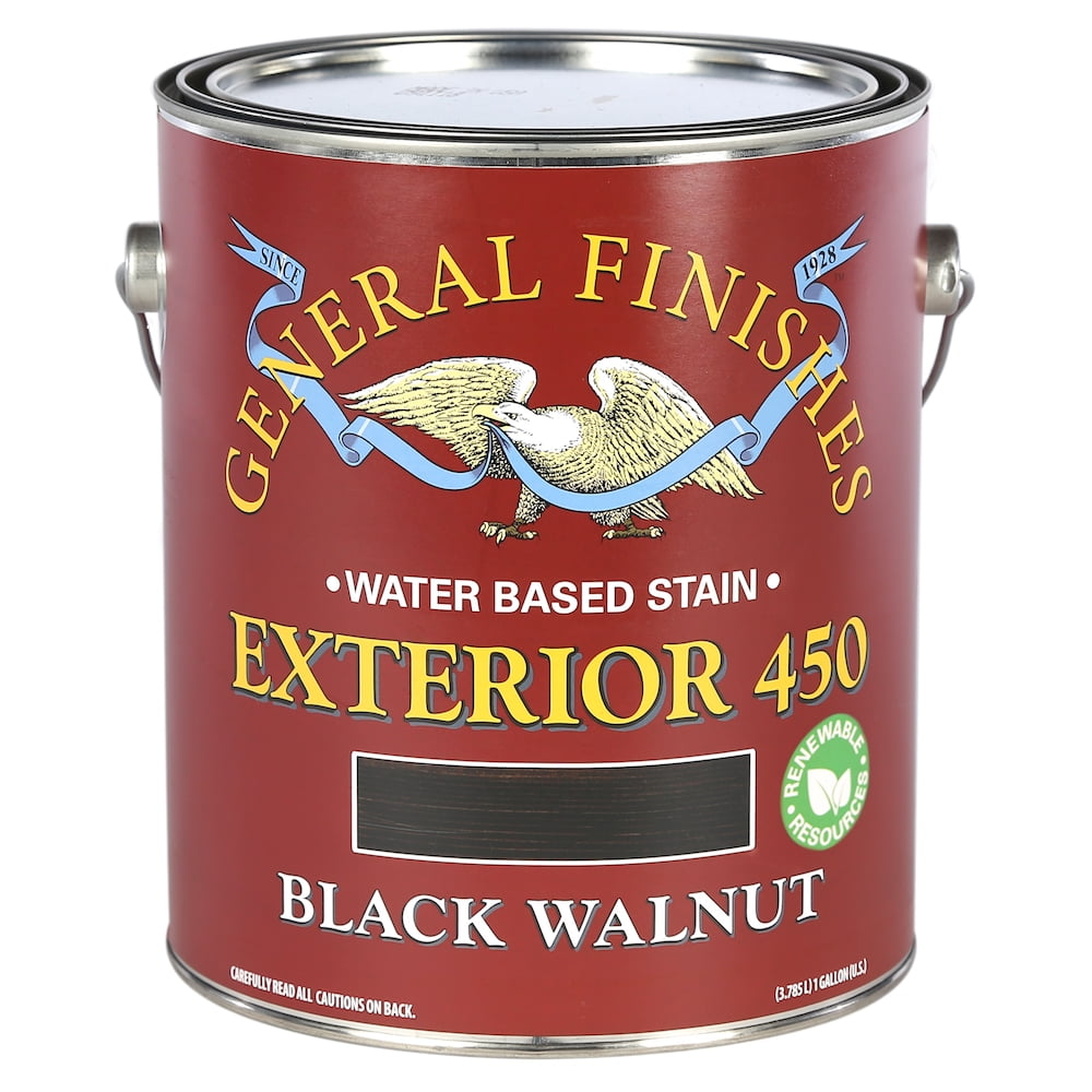 General Finishes Black Walnut Exterior 450 Stain 1 Gallon GXBW ...