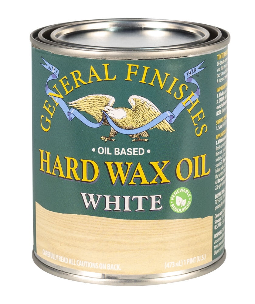 General Finishes Hard Wax Oil, 1 Pint, White - Walmart.com