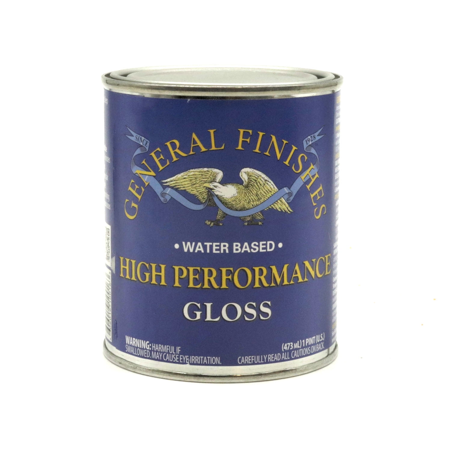 General Finishes High Performance Water-Based Topcoat, Gloss Finish, Durable Polyurethane, 1 ...