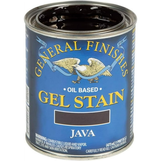 General Finishes Oil-Based Java Gel Stain, Pint, Deep Rich Color ...
