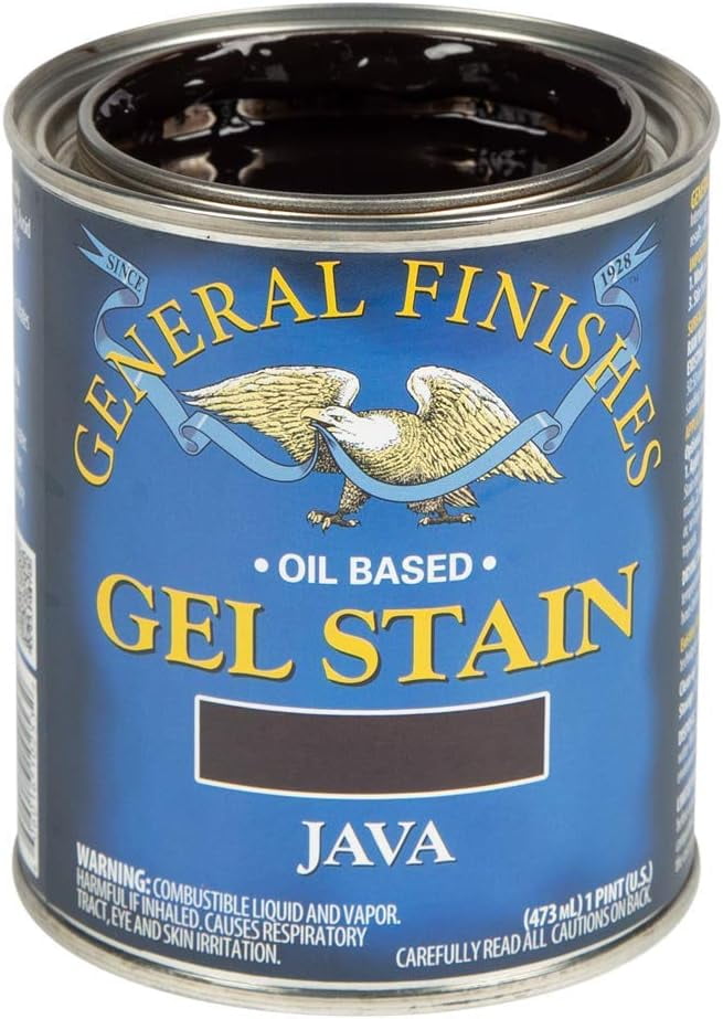 General Finishes Oil-Based Java Gel Stain, Pint, Deep Rich Color ...