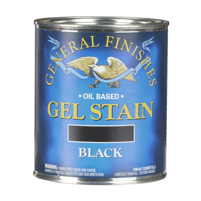 General Finishes Oil Based Gel Gel Stain - 1 Quart - Black - Walmart.com